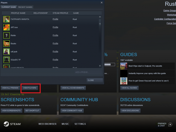 How to see who is on your Rust server - Xgamingserver