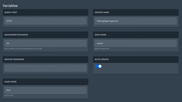 How to configure your V Rising Server. - Xgamingserver