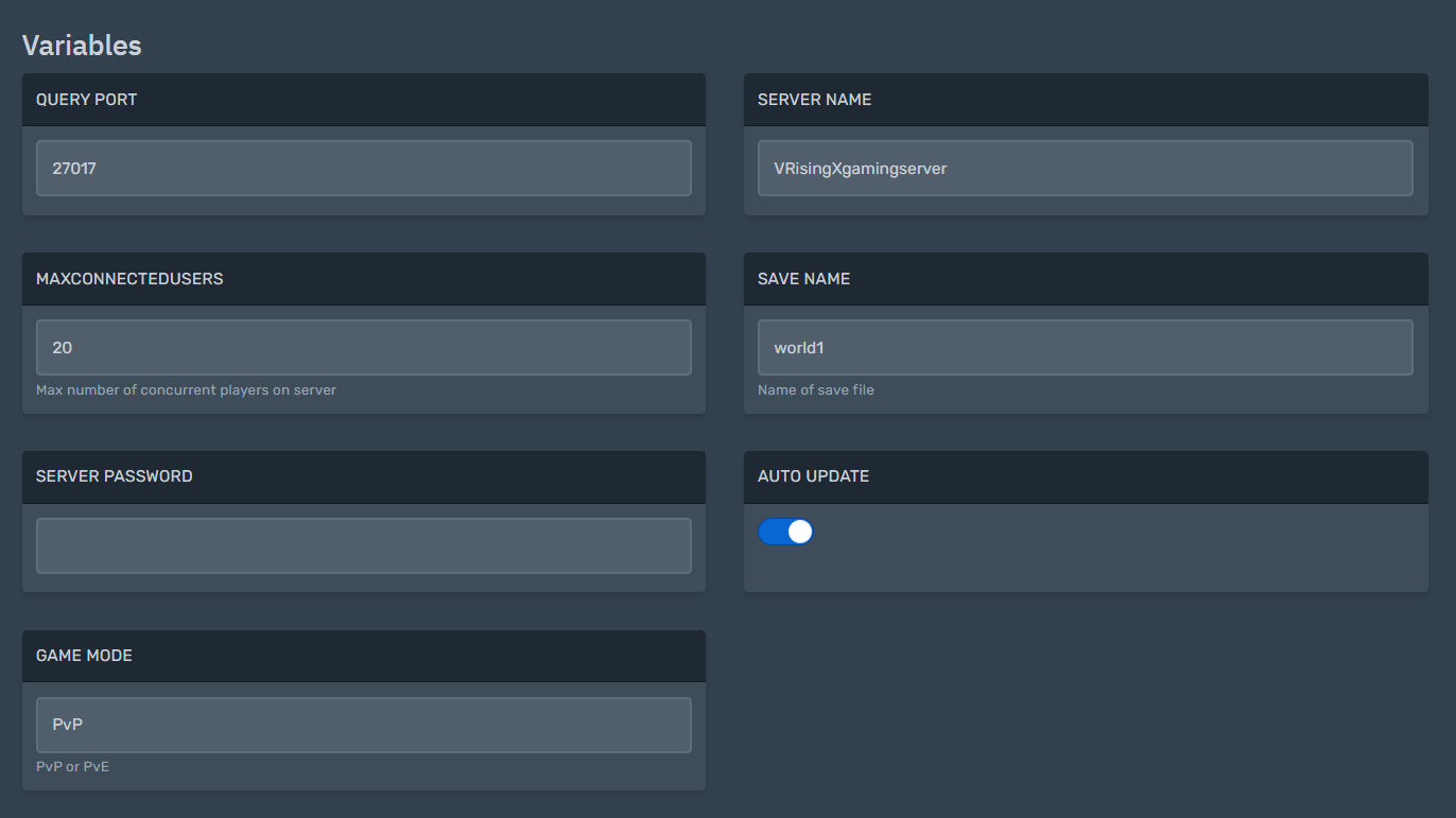 How to configure your V Rising Server. - Xgamingserver