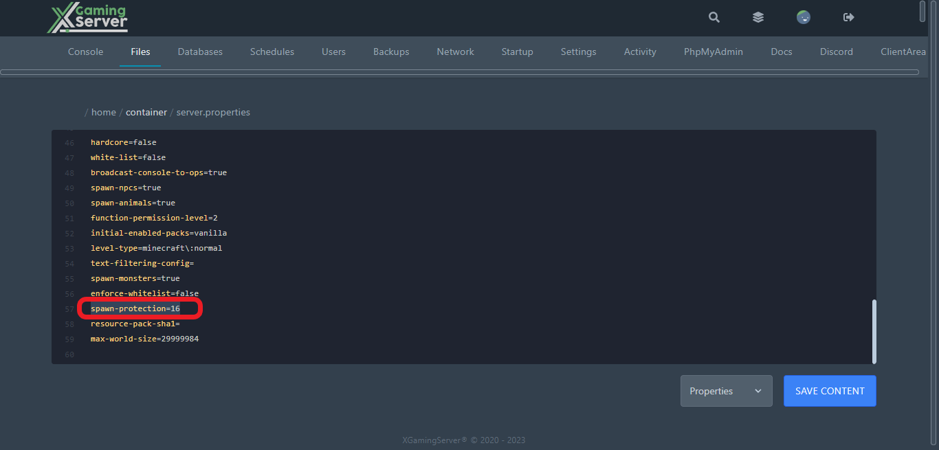Configuring the Spawn Protection on your Minecraft server - Xgamingserver