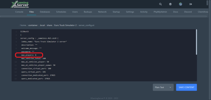How to modify the players limit at your Euro Truck Simulator 2 server ...