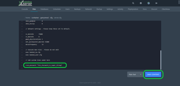 How to modify the RCON feature on your Garry’s Mod server - Xgamingserver