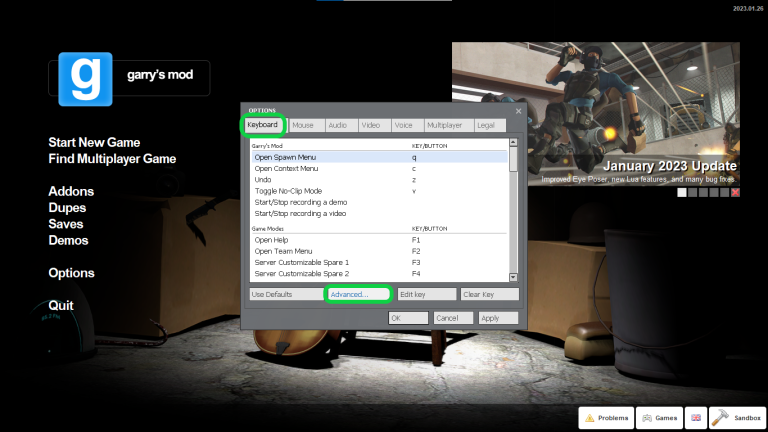 How to enable the In-Game console on your Garry's Mod launcher ...