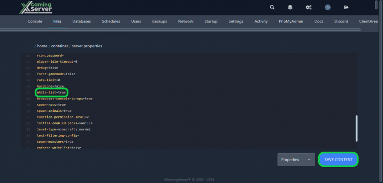 How to enable the White-list on your Minecraft server - Xgamingserver