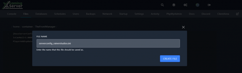 The Front Server Configuration Settings Guide - Xgamingserver